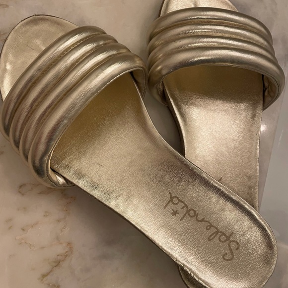 Splendid | Shoes | Golden Splendid Slip On Sandals | Poshmark